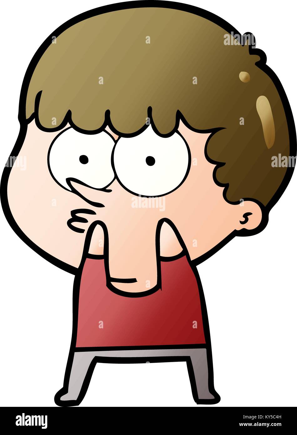 cartoon curious boy Stock Vector Image & Art - Alamy