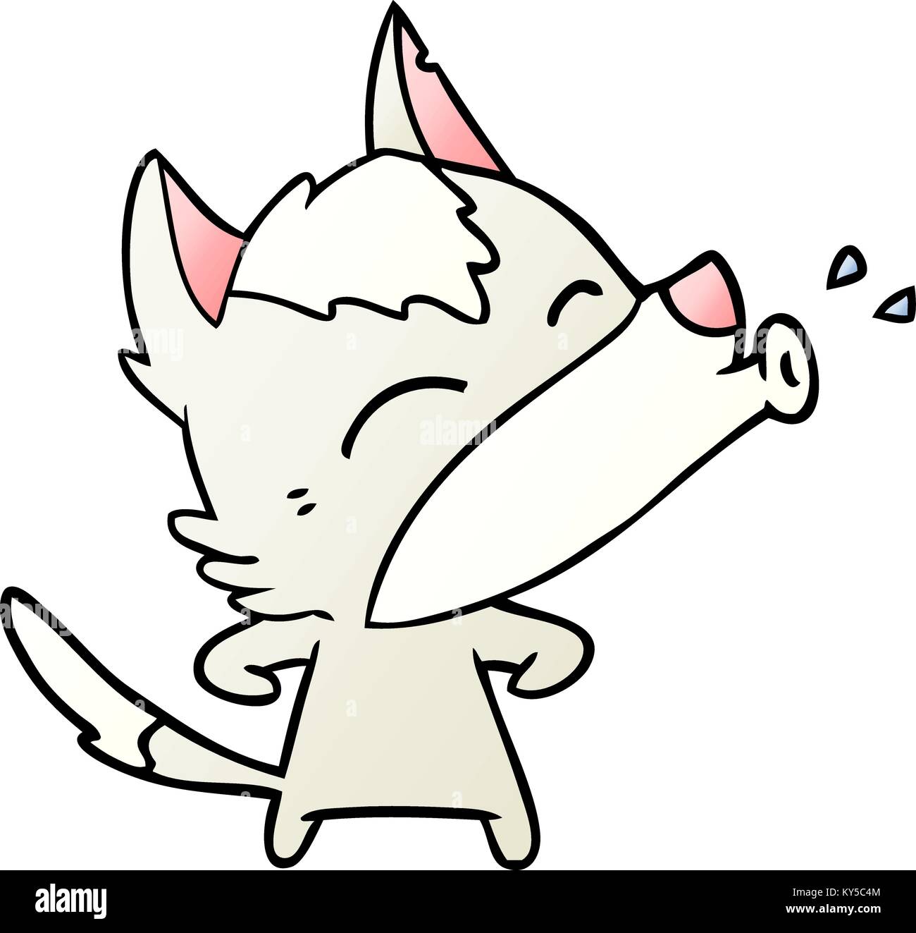 howling wolf cartoon Stock Vector Image & Art - Alamy