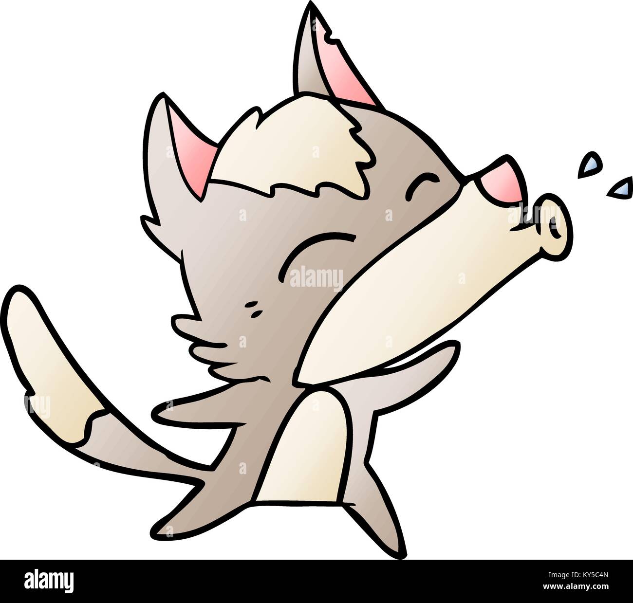 howling wolf cartoon Stock Vector Image & Art - Alamy