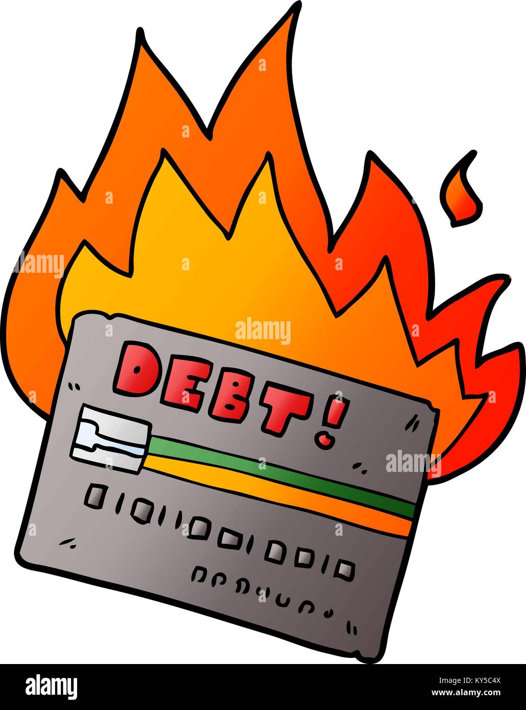 Burning credit card Stock Vector Images - Alamy