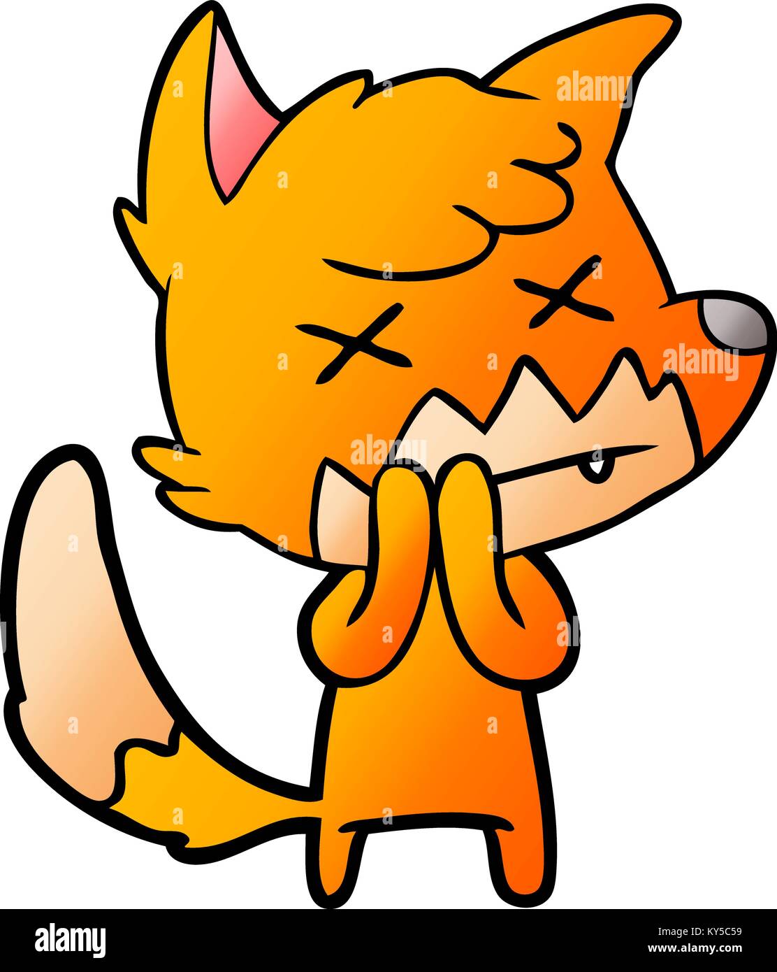 cartoon dead fox Stock Vector Image & Art - Alamy