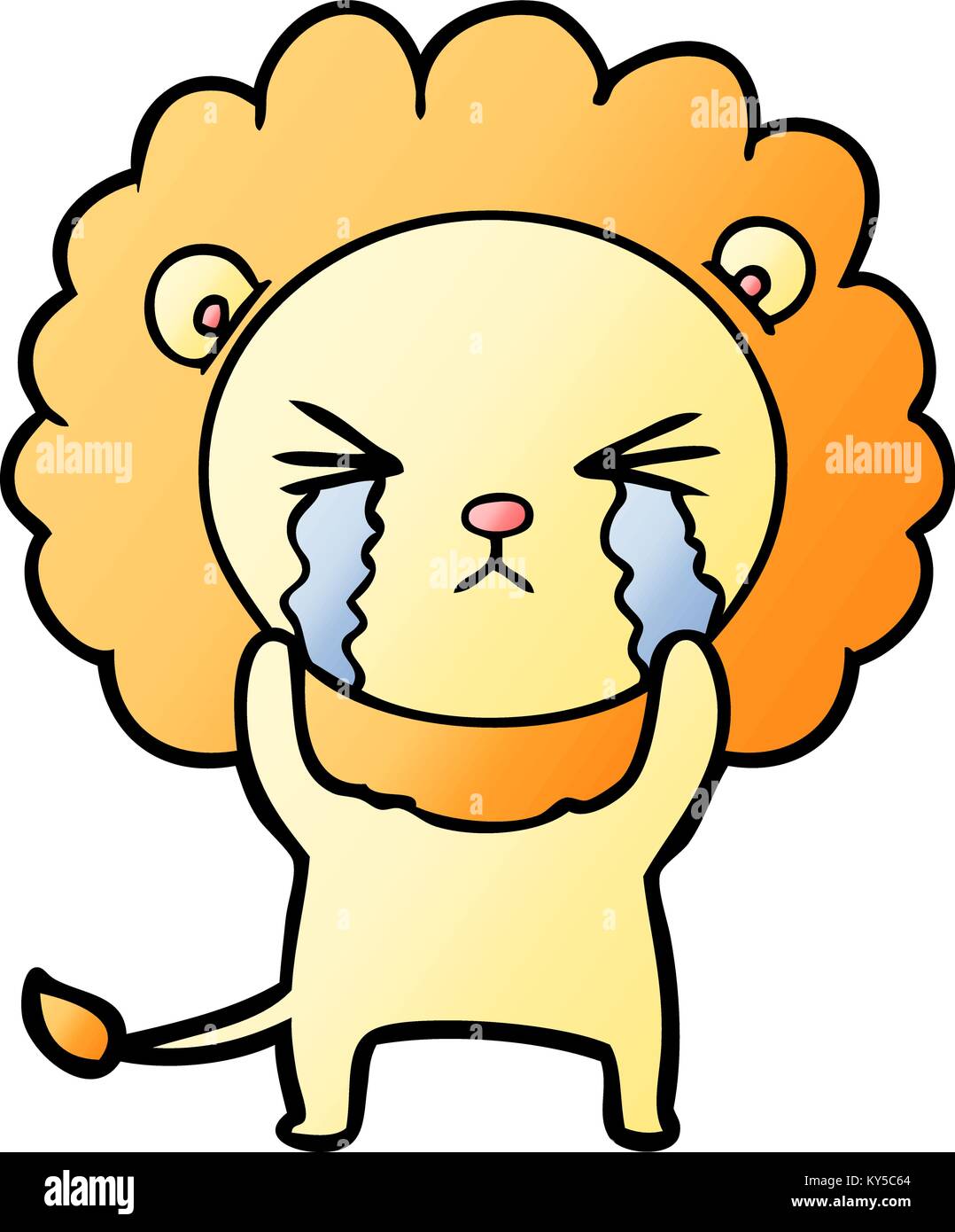 cartoon crying lion Stock Vector Image & Art - Alamy