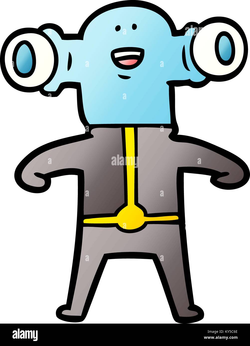 friendly cartoon alien Stock Vector Image & Art - Alamy