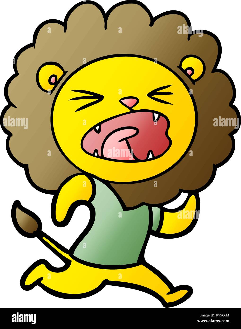 cartoon lion running Stock Vector Image & Art - Alamy