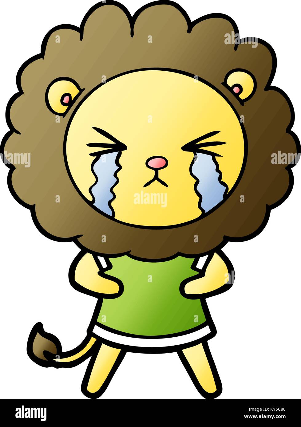 cartoon crying lion Stock Vector Image & Art - Alamy