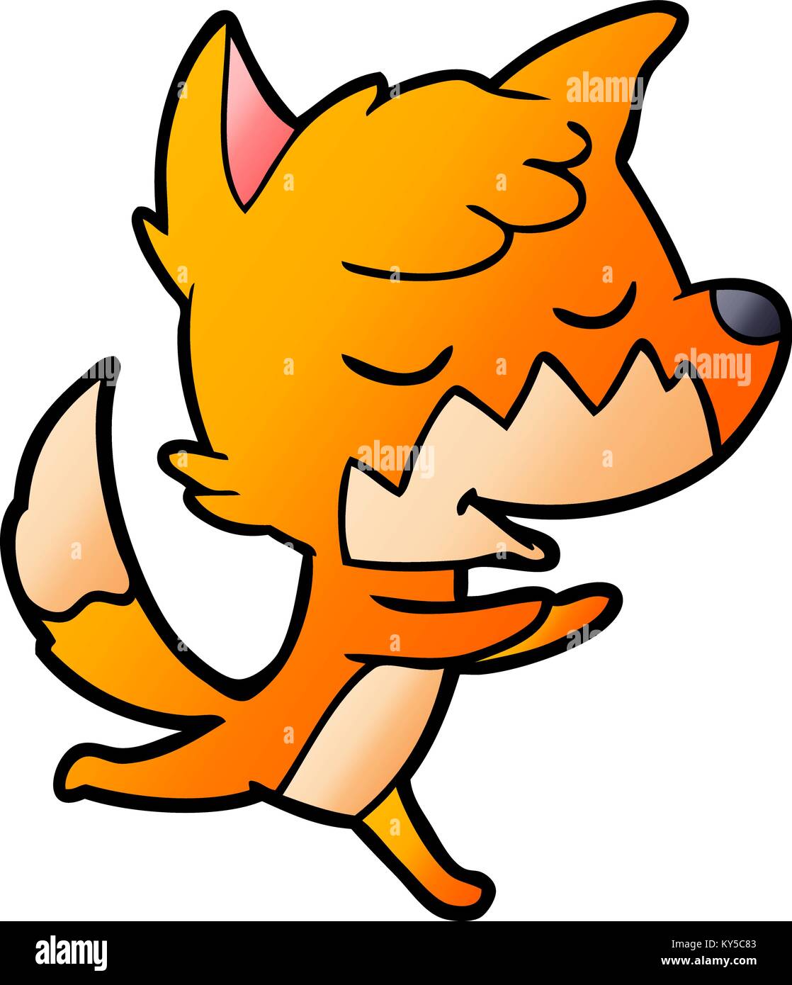 friendly cartoon fox running Stock Vector Image & Art - Alamy