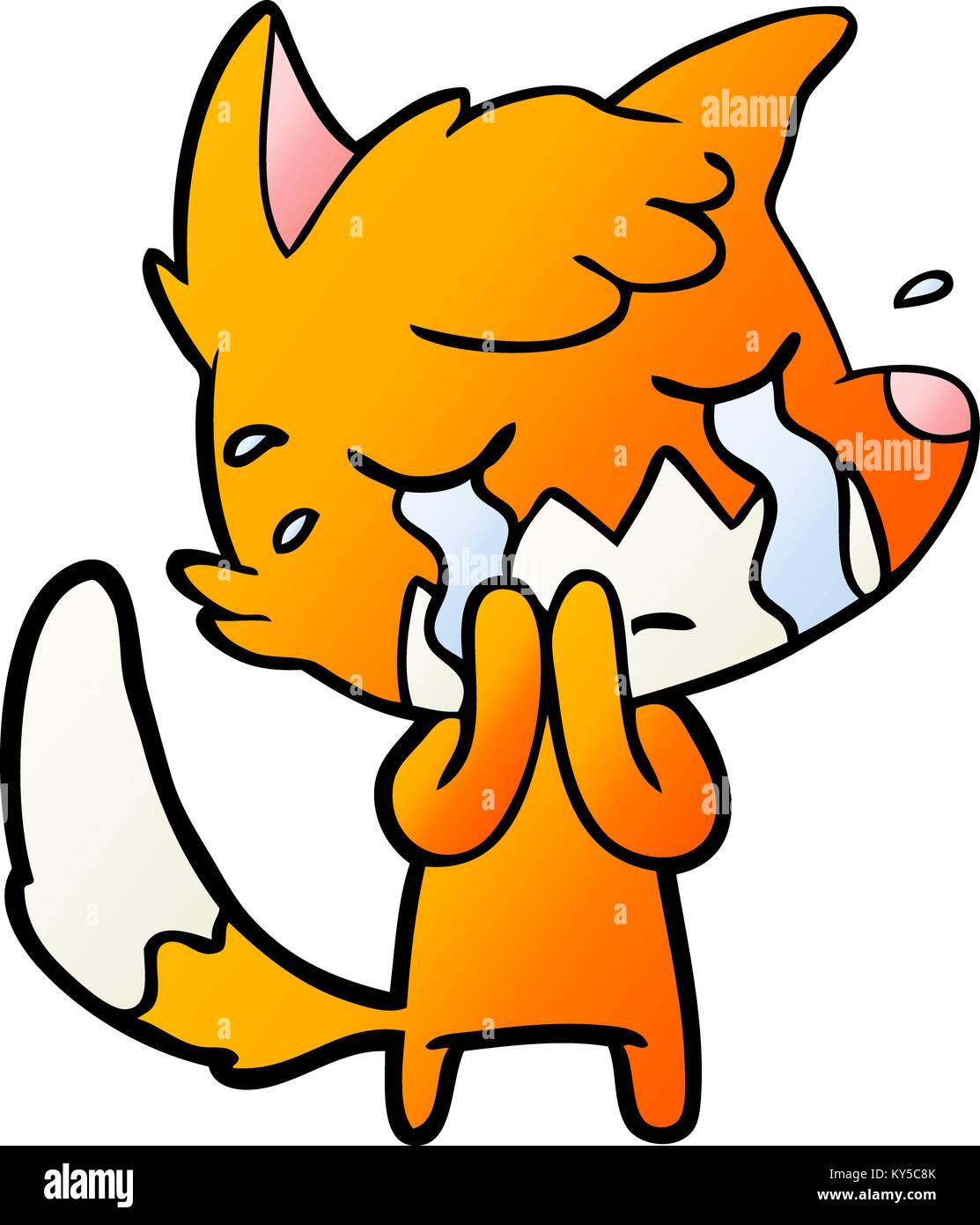 crying fox cartoon Stock Vector Image & Art - Alamy