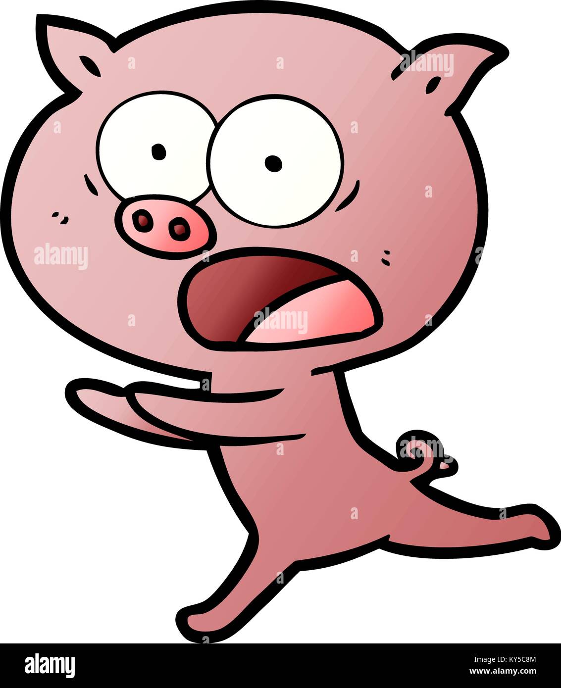 Cartoon pig running Stock Vector Images - Alamy