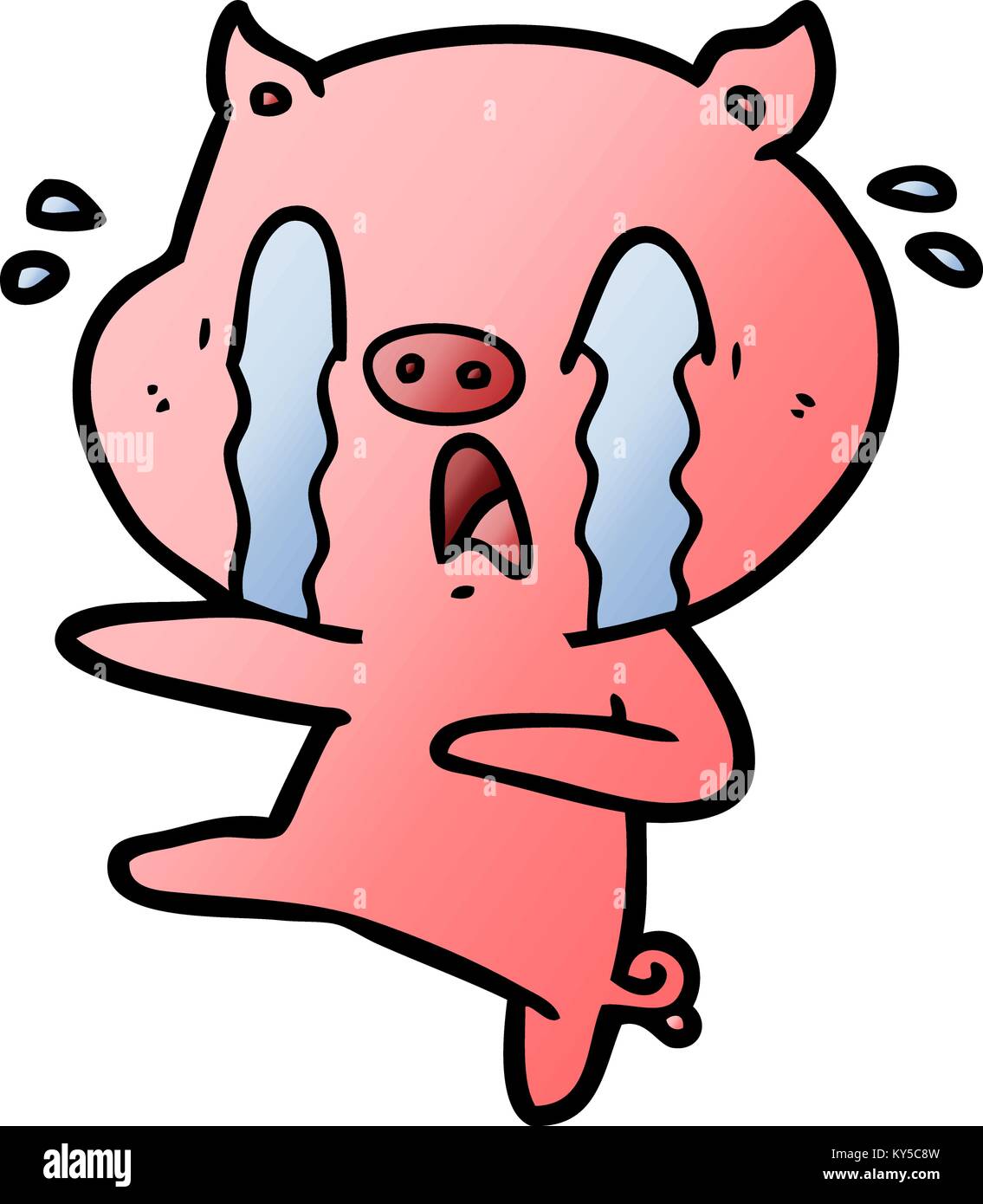 crying pig cartoon Stock Vector Image & Art - Alamy