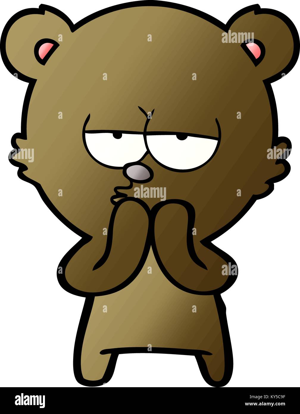bored bear cartoon Stock Vector Image & Art - Alamy