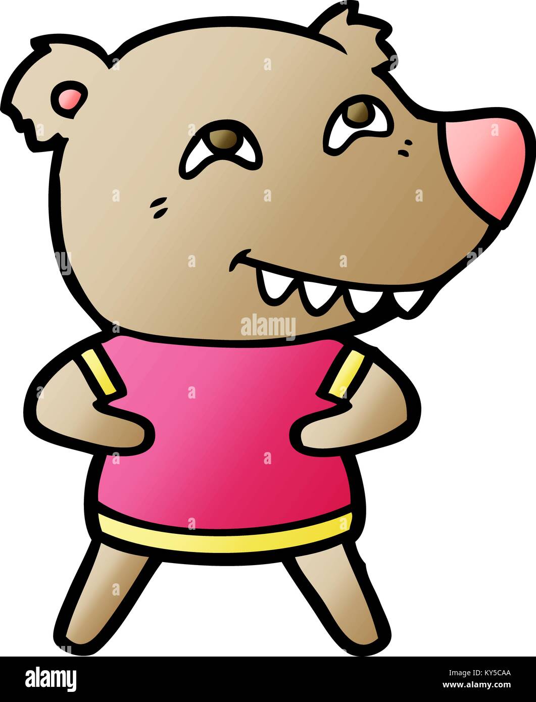 cartoon bear showing teeth Stock Vector Image & Art - Alamy