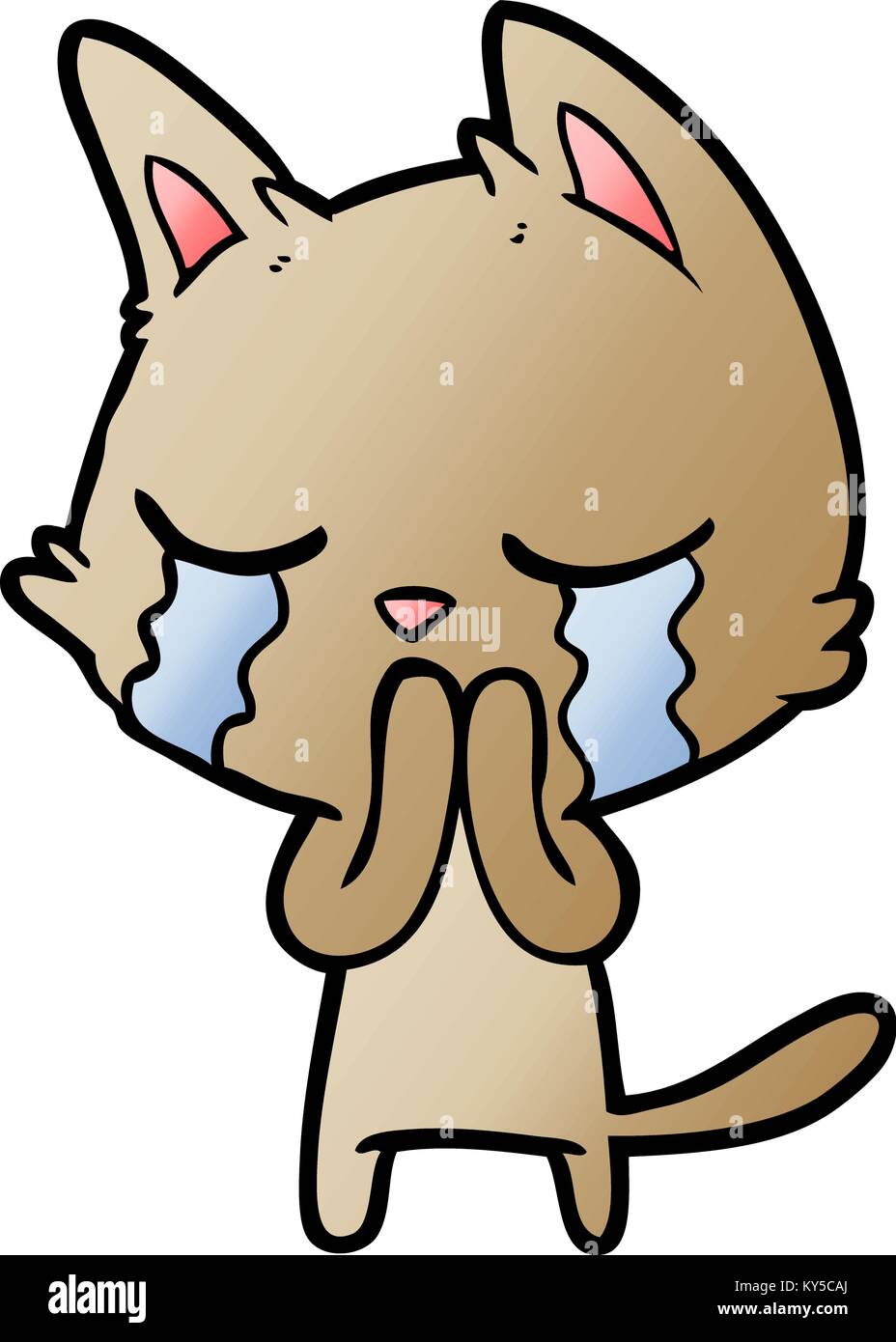 crying cartoon cat Stock Vector Image & Art - Alamy
