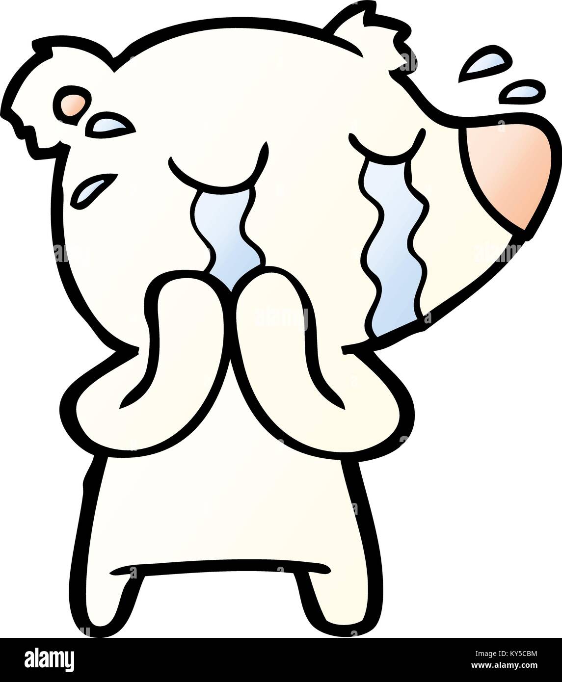 cartoon crying polar bear Stock Vector Image & Art - Alamy