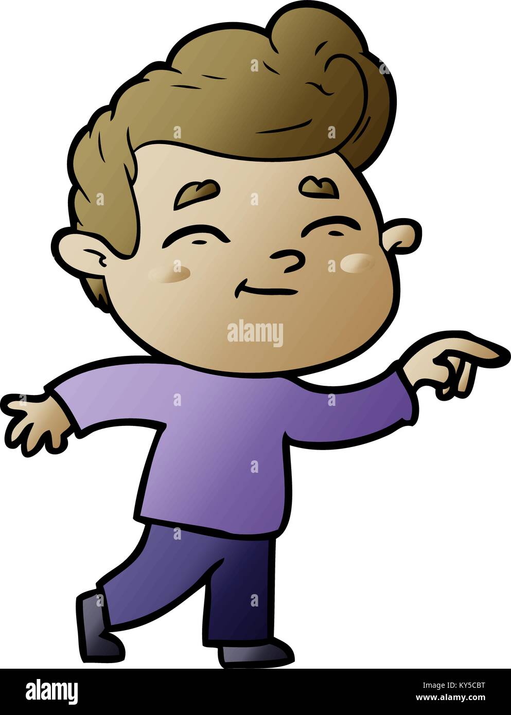 happy cartoon man pointing Stock Vector Image & Art - Alamy