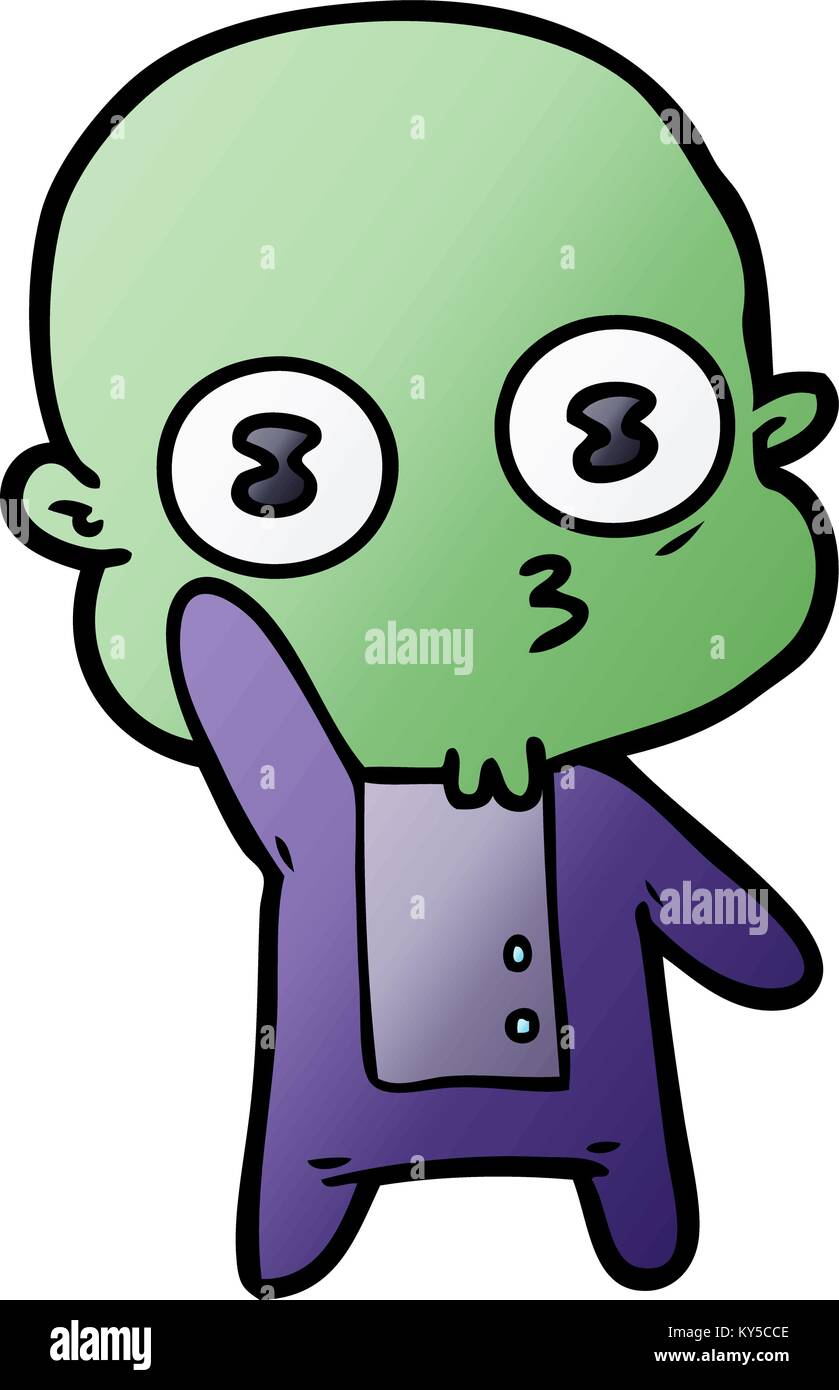 waving weird bald spaceman Stock Vector Image & Art - Alamy