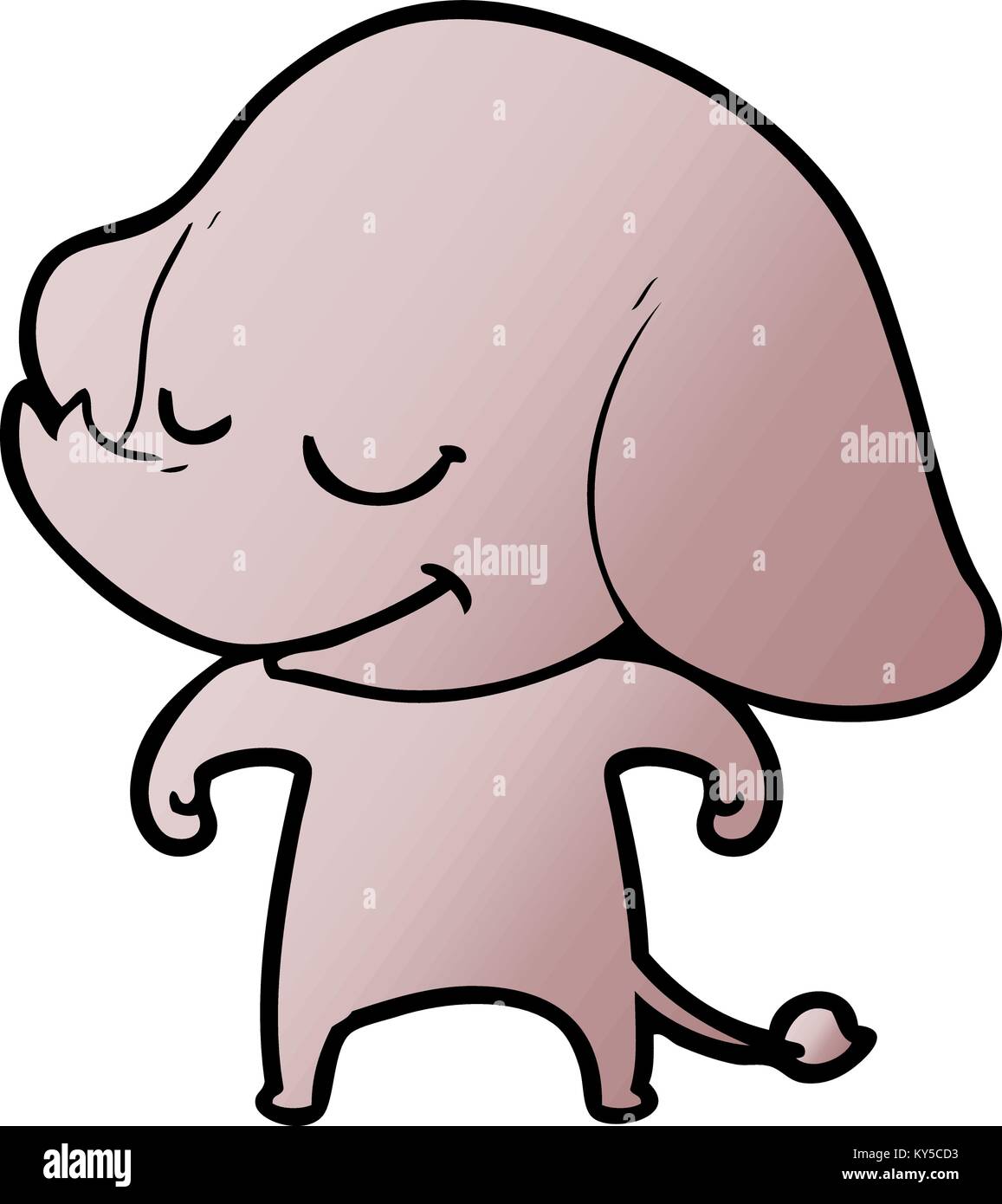 cartoon smiling elephant Stock Vector Image & Art - Alamy