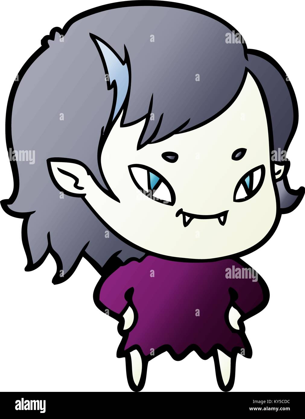 cartoon friendly vampire girl Stock Vector Image & Art - Alamy