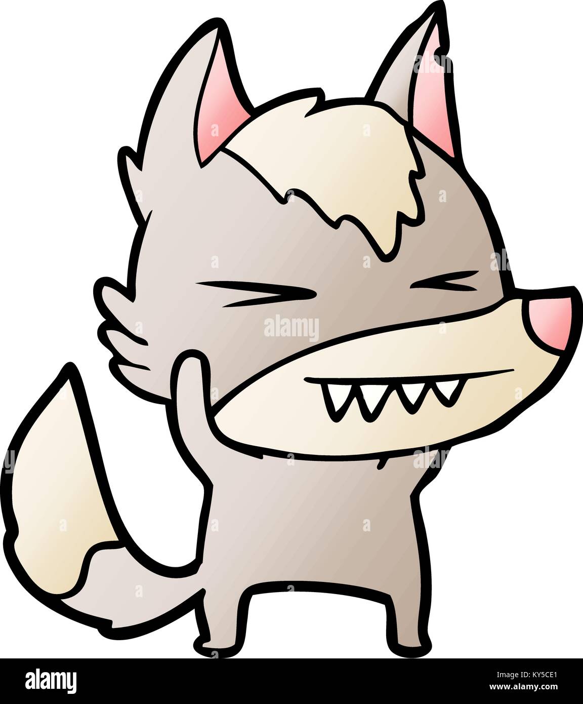 angry wolf cartoon Stock Vector Image & Art - Alamy