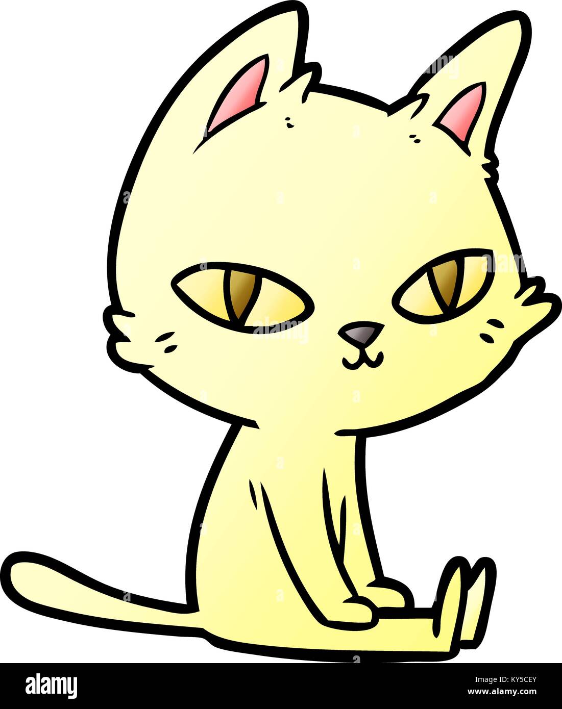cartoon cat sitting Stock Vector Image & Art - Alamy