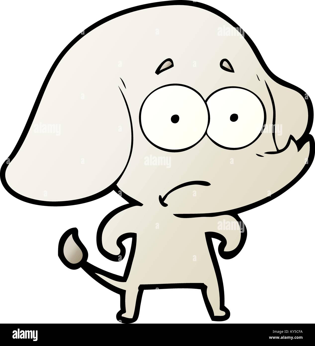 cartoon unsure elephant Stock Vector Image & Art - Alamy