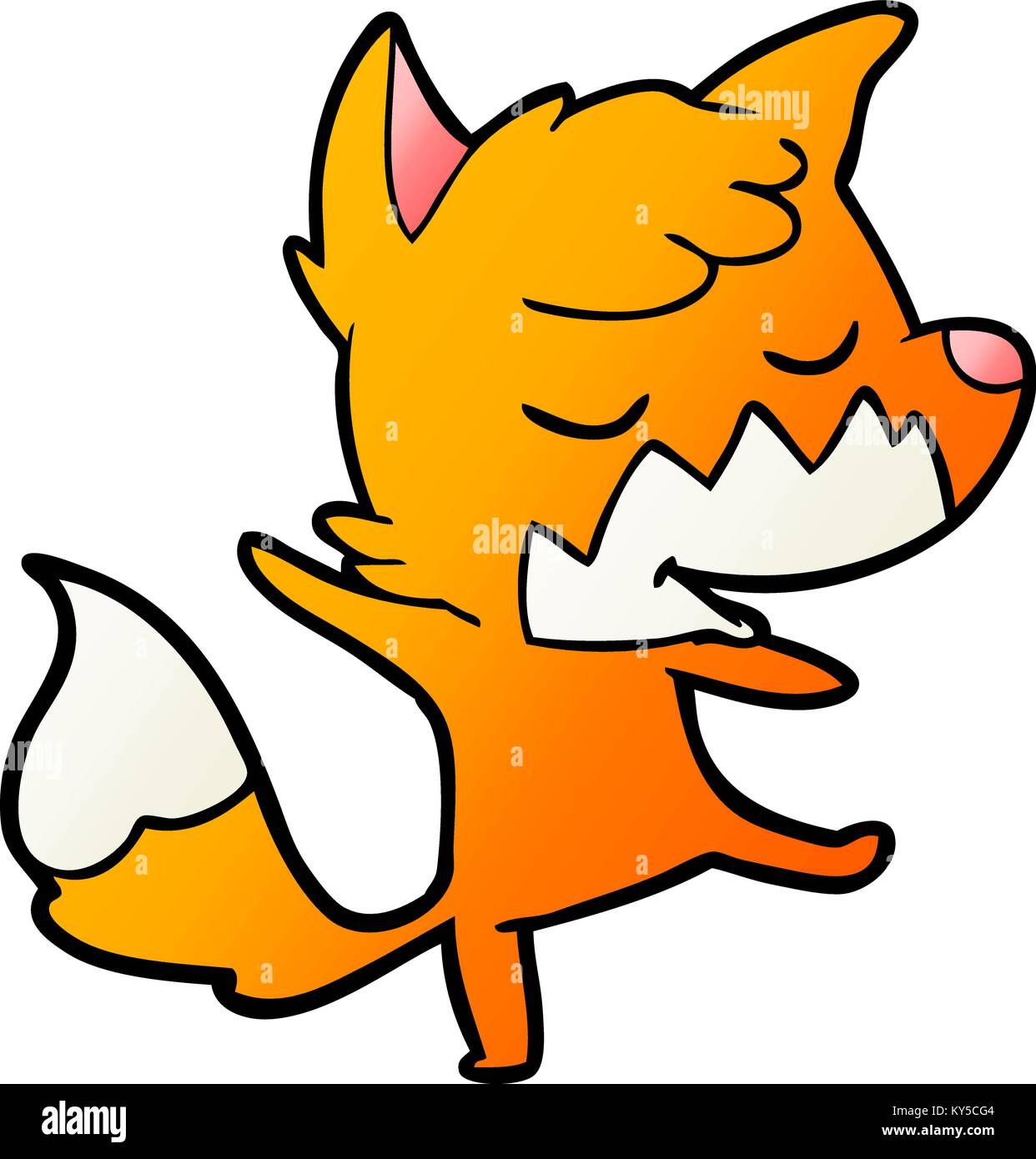 friendly cartoon fox Stock Vector Image & Art - Alamy