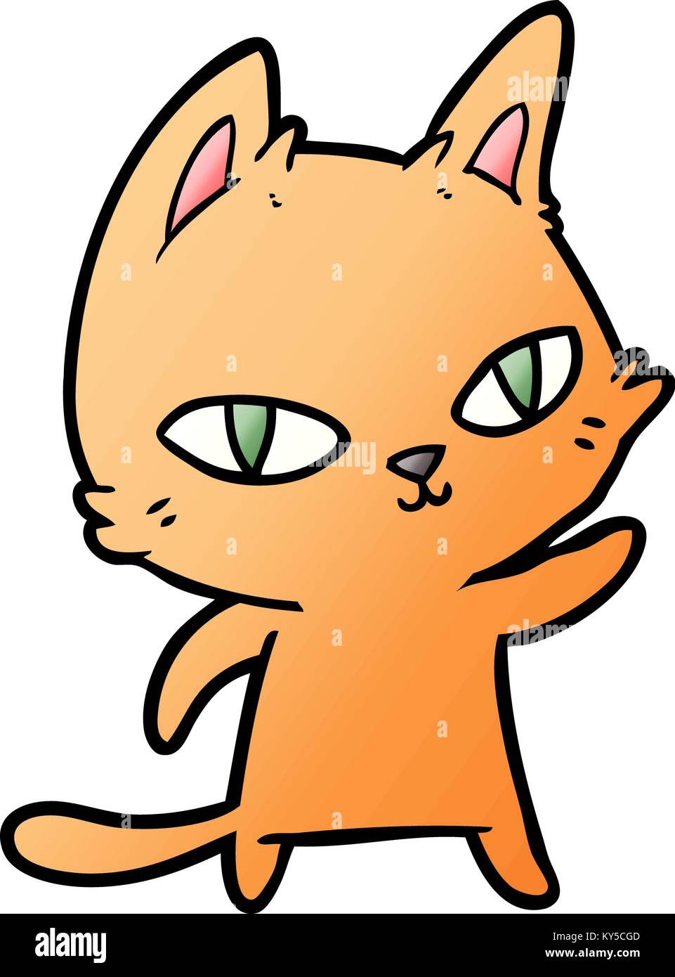 cartoon cat staring Stock Vector Image & Art - Alamy