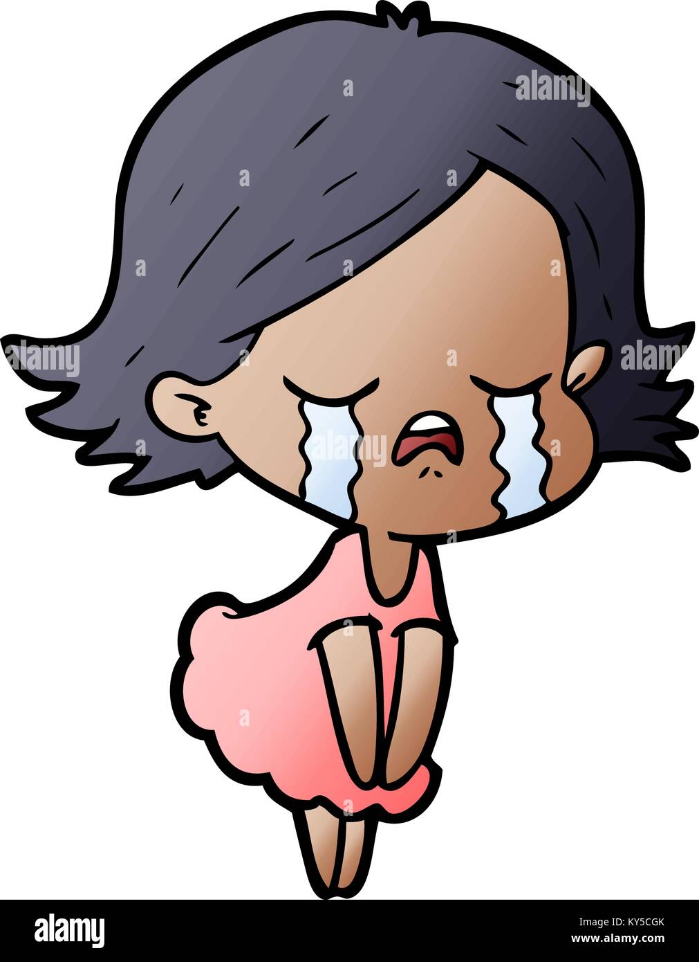 cartoon girl crying Stock Vector Image & Art - Alamy