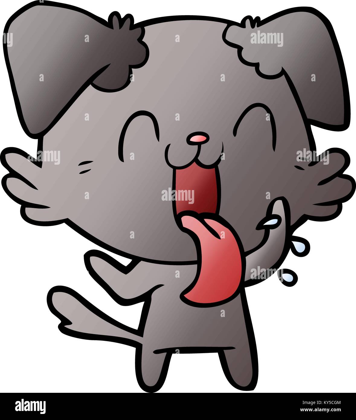 cartoon panting dog Stock Vector Image & Art - Alamy