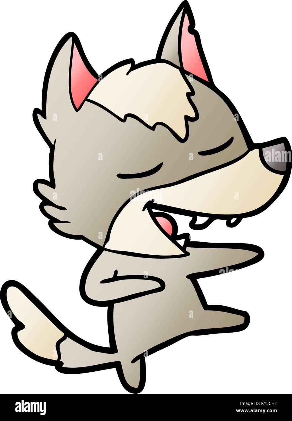 cartoon wolf laughing Stock Vector Image & Art - Alamy