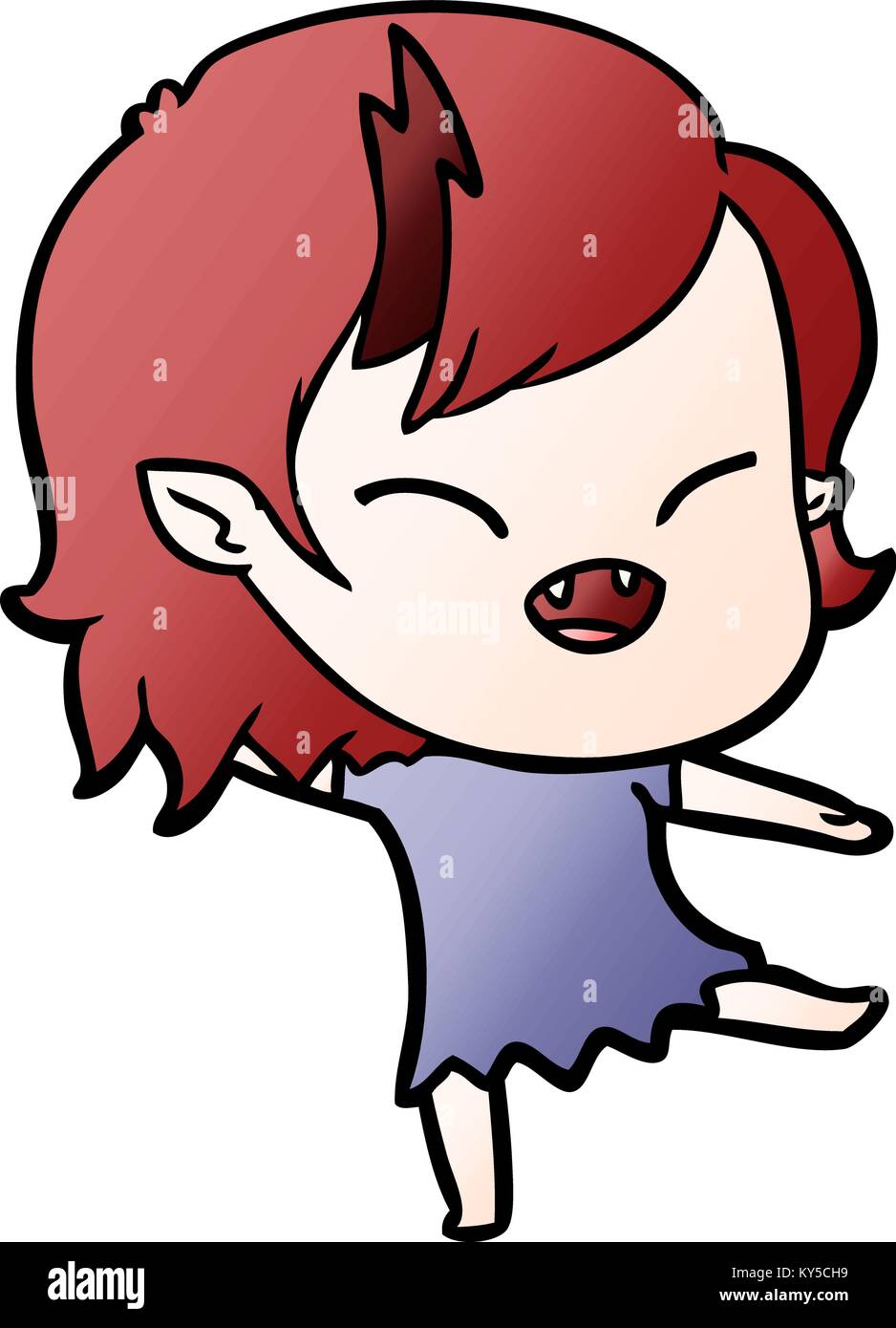 cartoon laughing vampire girl Stock Vector Image & Art - Alamy