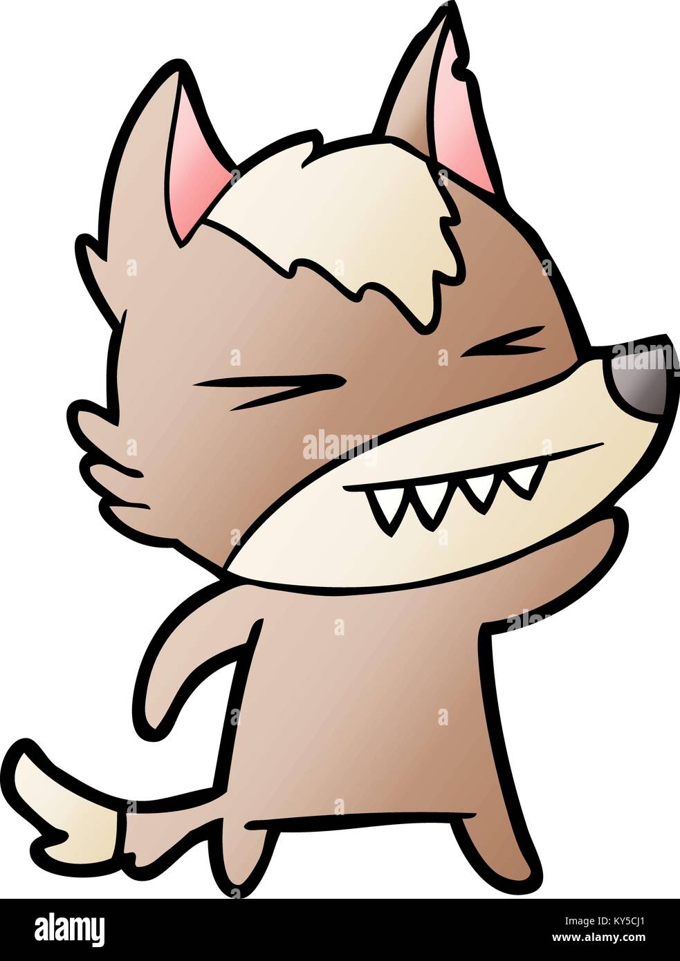angry wolf cartoon Stock Vector Image & Art - Alamy