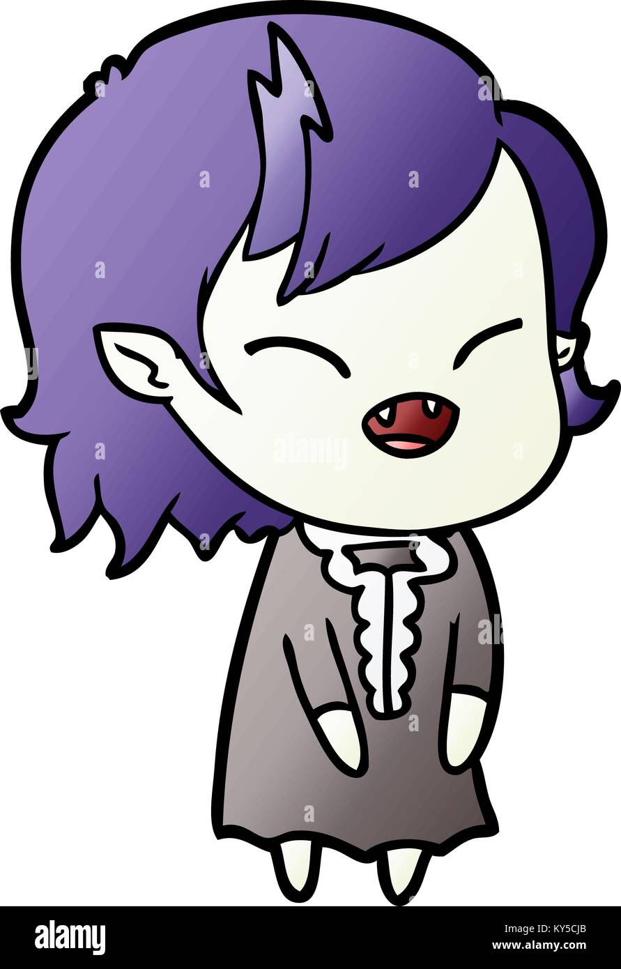 cartoon laughing vampire girl Stock Vector Image & Art - Alamy