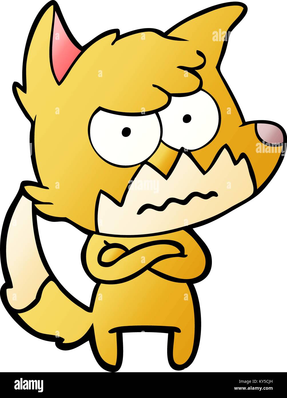 cartoon annoyed fox Stock Vector Image & Art - Alamy