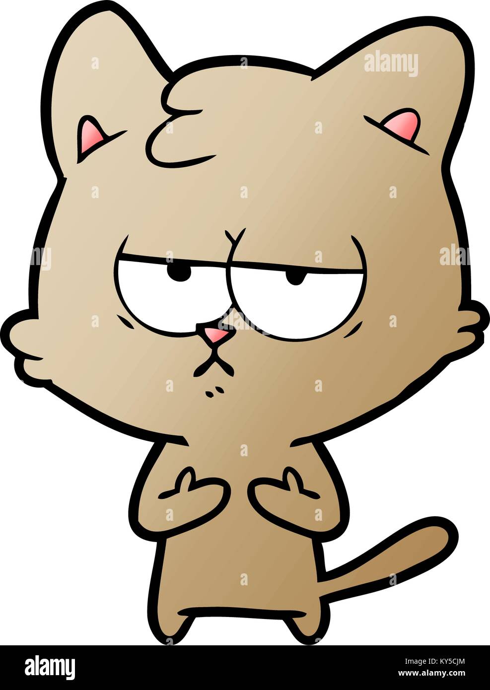 bored cartoon cat Stock Vector Image & Art - Alamy