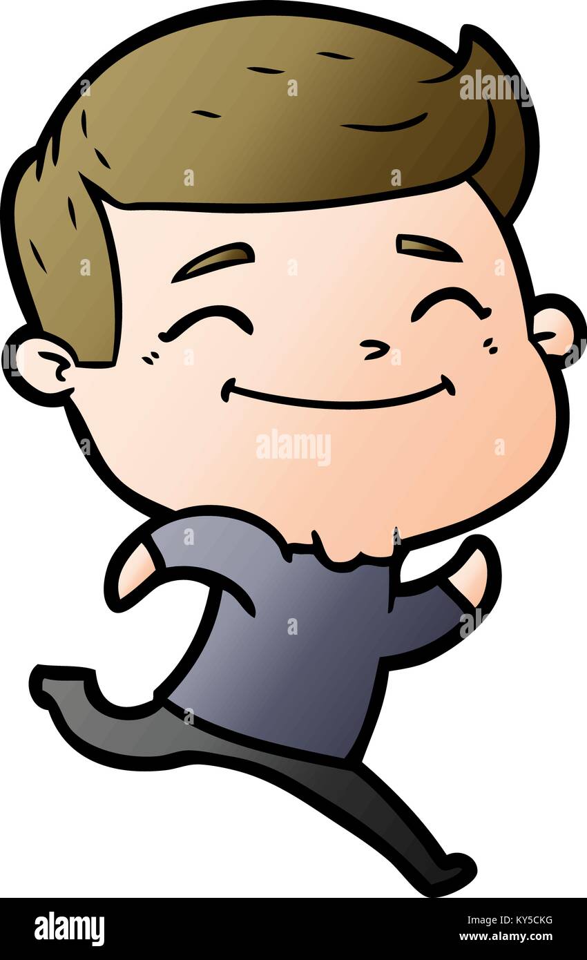 happy cartoon man Stock Vector Image & Art - Alamy