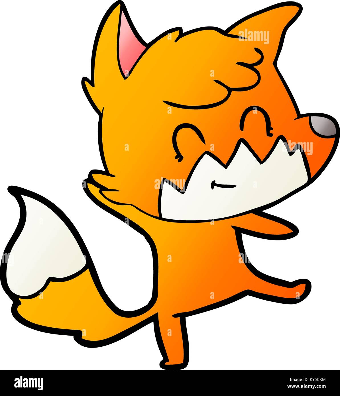 cartoon friendly fox Stock Vector Image & Art - Alamy