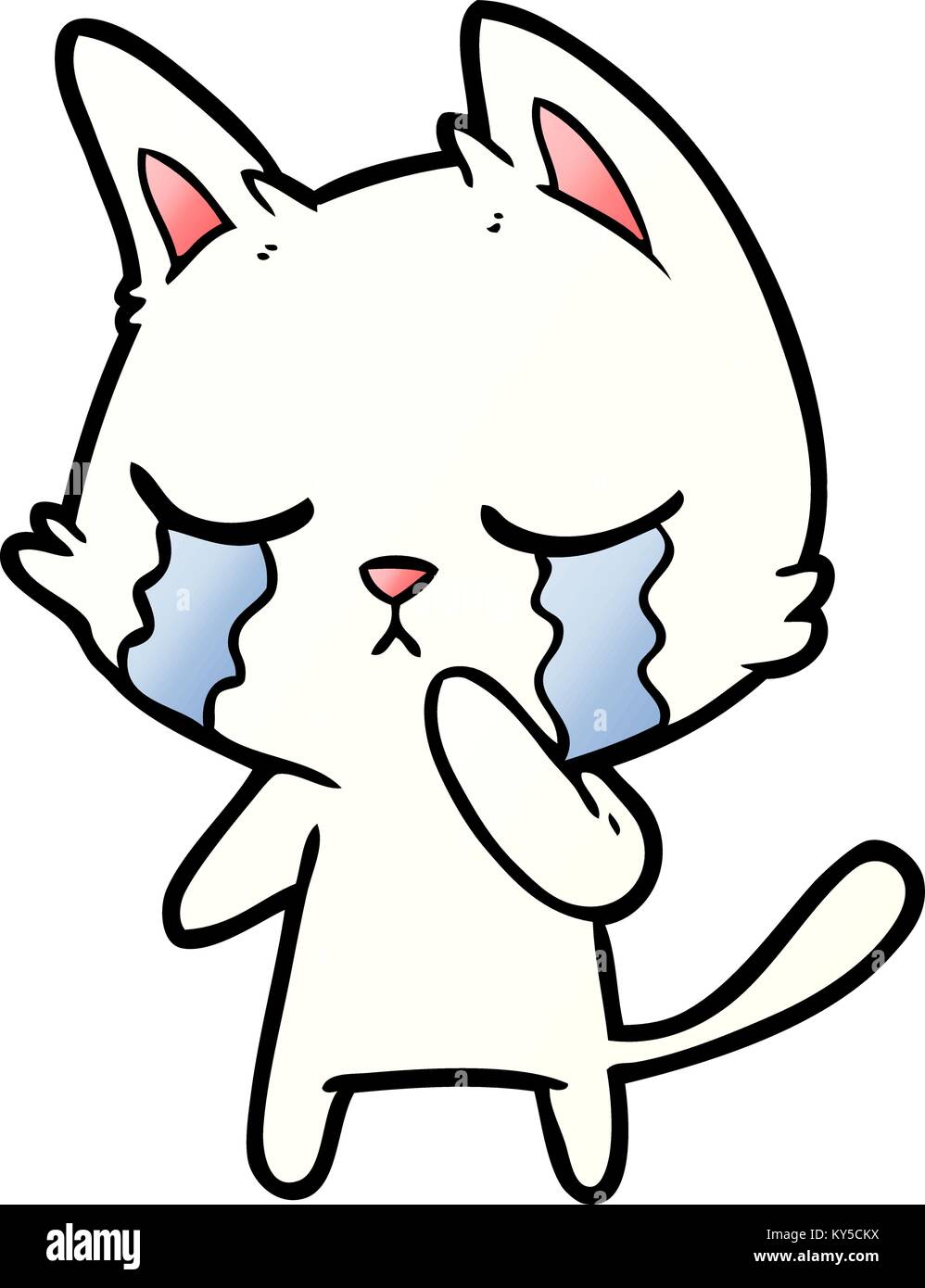 crying cartoon cat Stock Vector Image & Art - Alamy