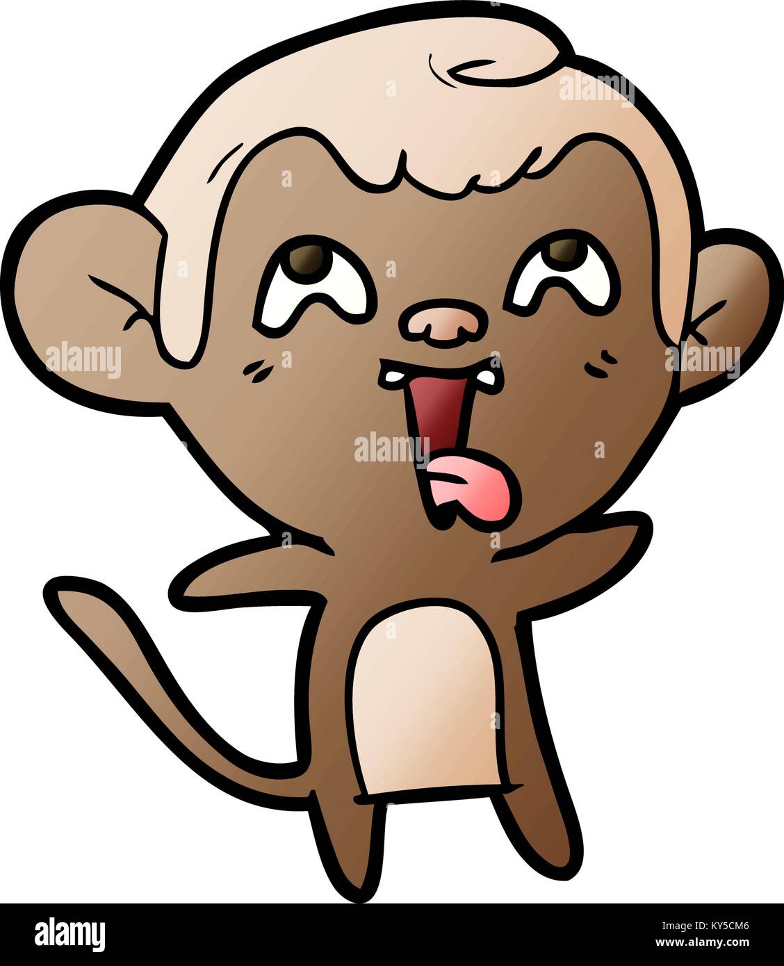crazy cartoon monkey Stock Vector Image & Art - Alamy