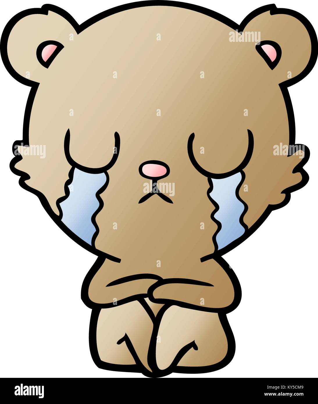 crying cartoon bear Stock Vector Image & Art - Alamy