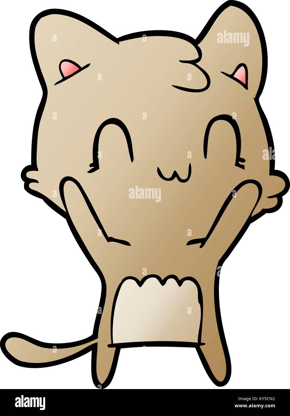 cartoon happy cat Stock Vector Image & Art - Alamy
