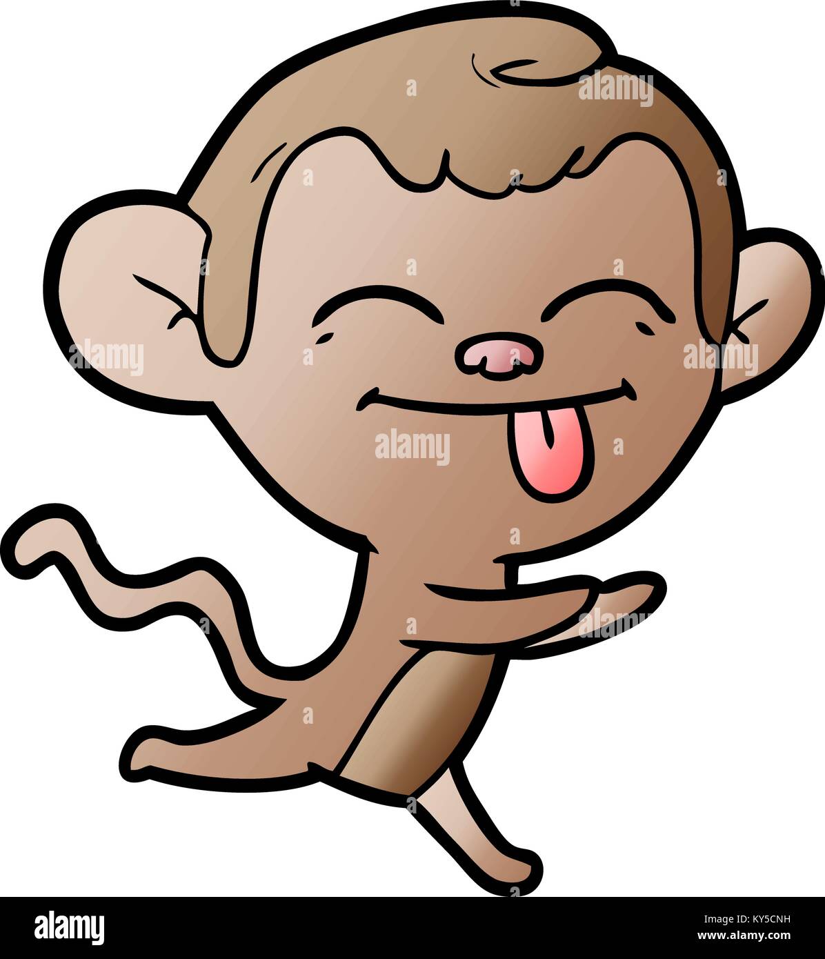 funny cartoon monkey running Stock Vector Image & Art - Alamy