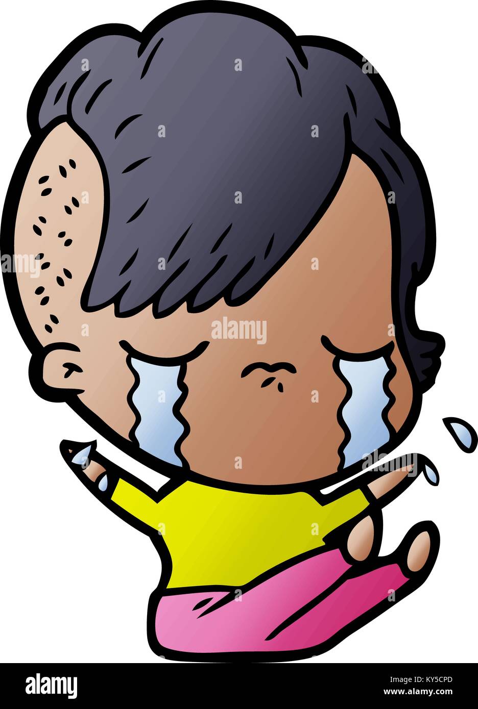 cartoon crying girl Stock Vector Image & Art - Alamy