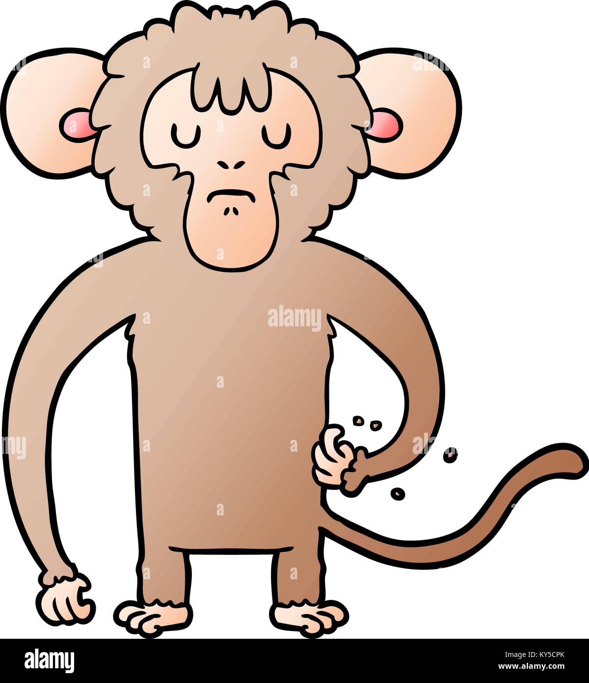 cartoon monkey scratching Stock Vector Image & Art - Alamy