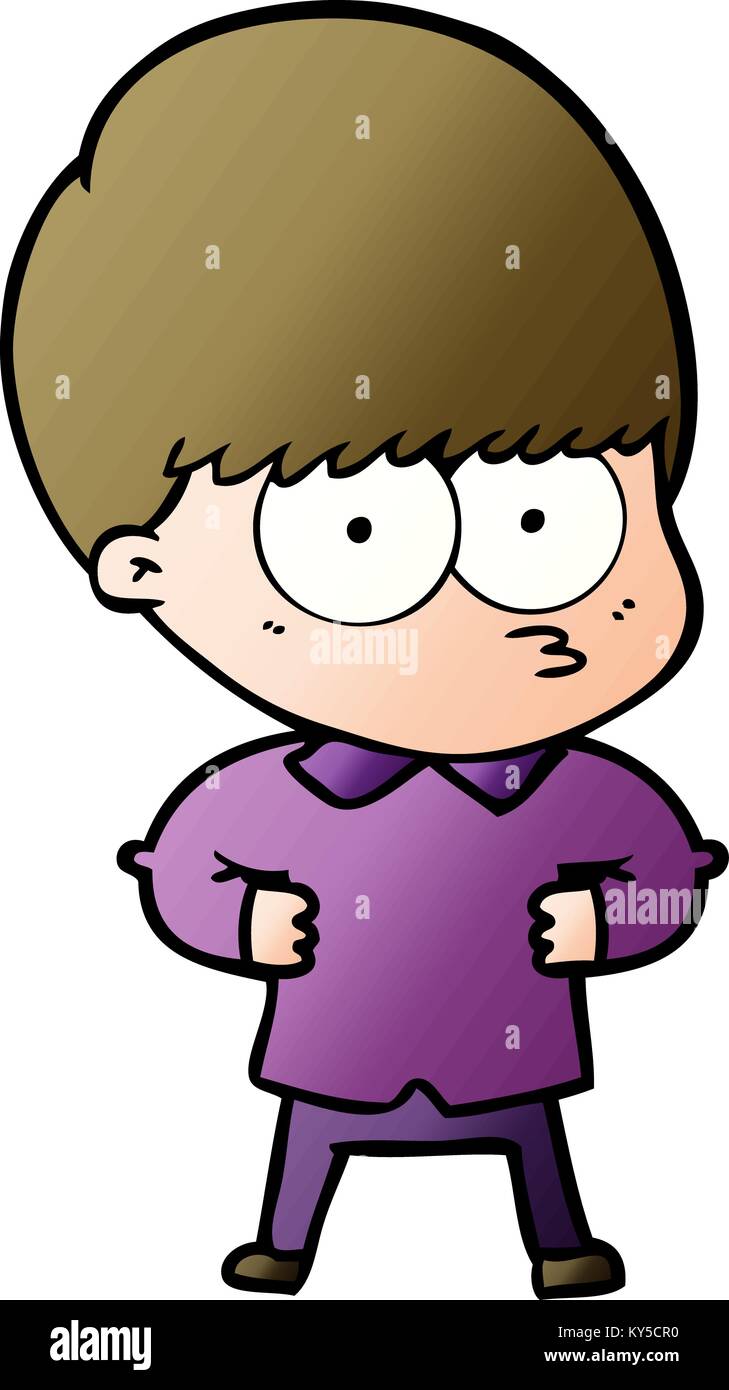 curious cartoon boy Stock Vector Image & Art - Alamy