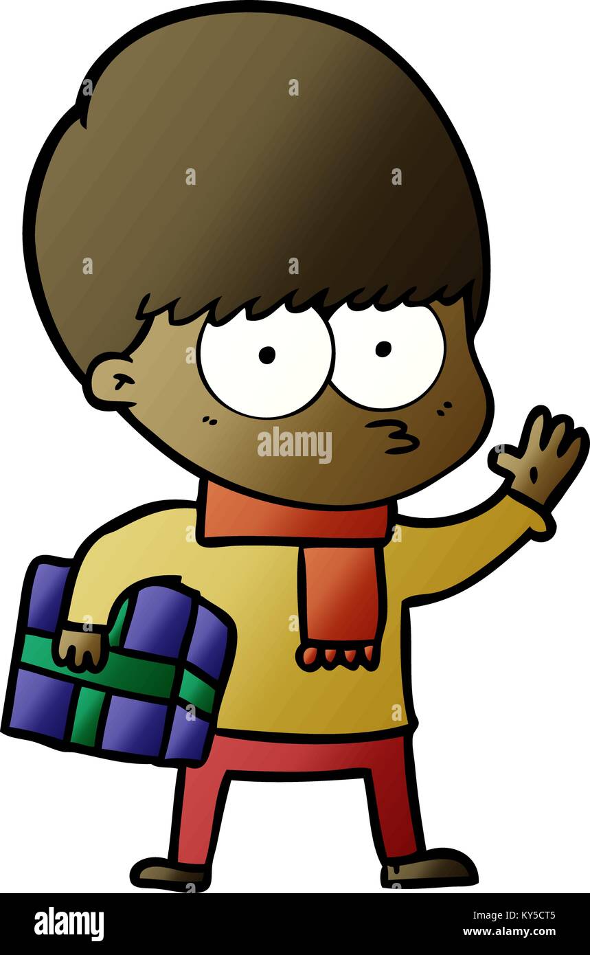 nervous cartoon boy Stock Vector Image & Art - Alamy