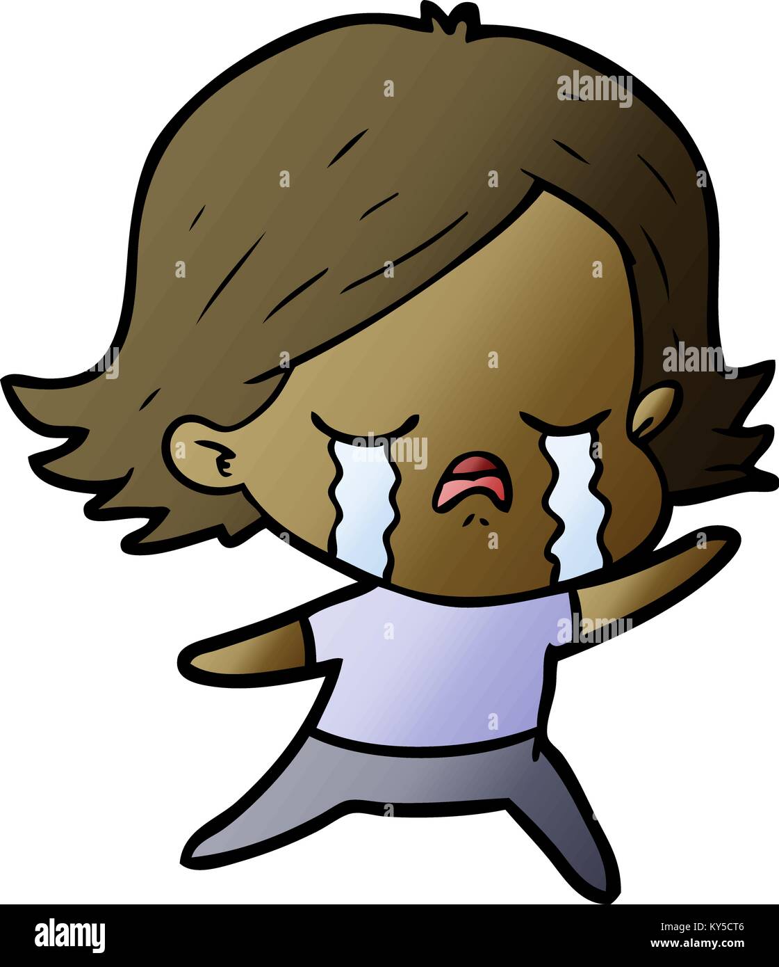 cartoon girl crying Stock Vector Image & Art - Alamy