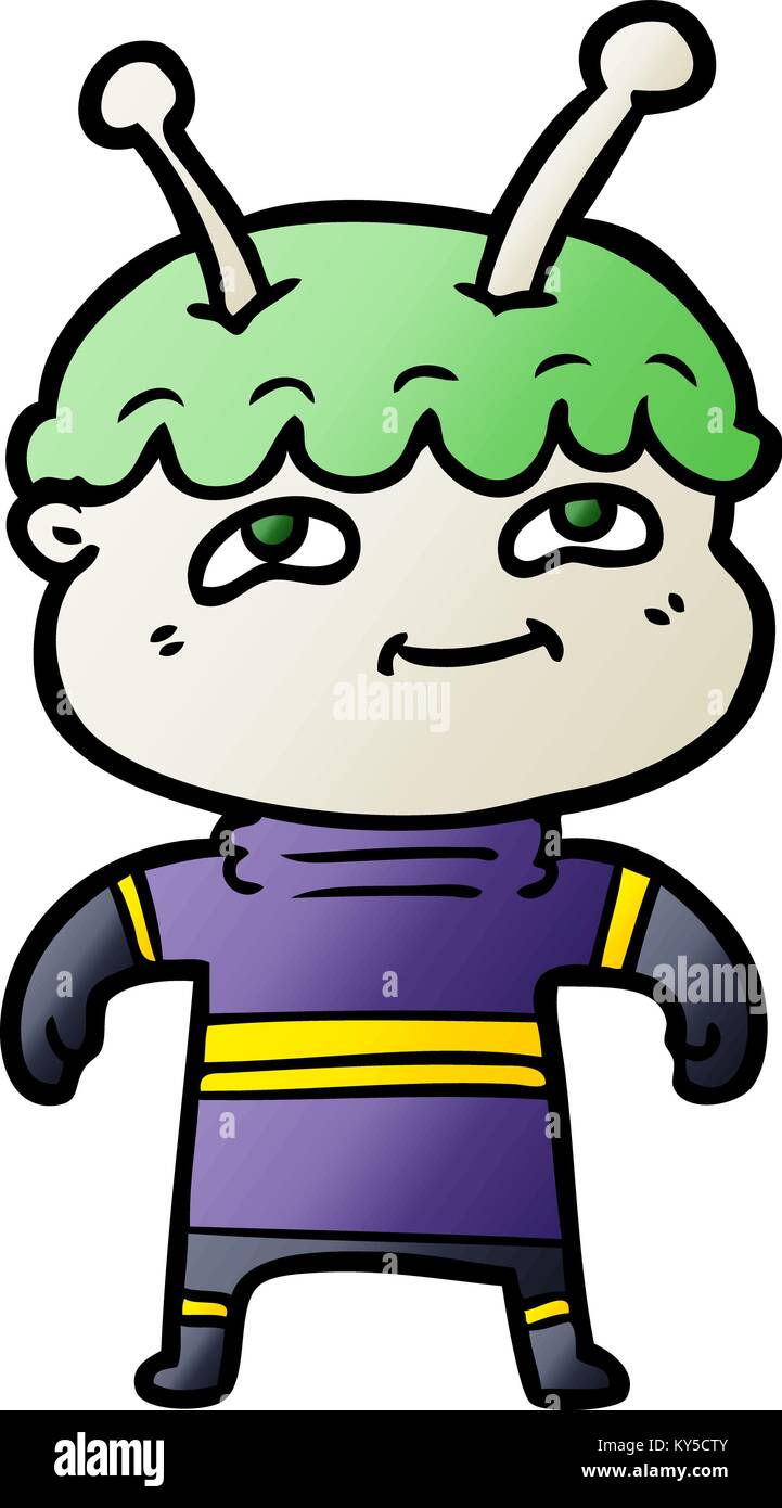 friendly cartoon spaceman Stock Vector Image & Art - Alamy