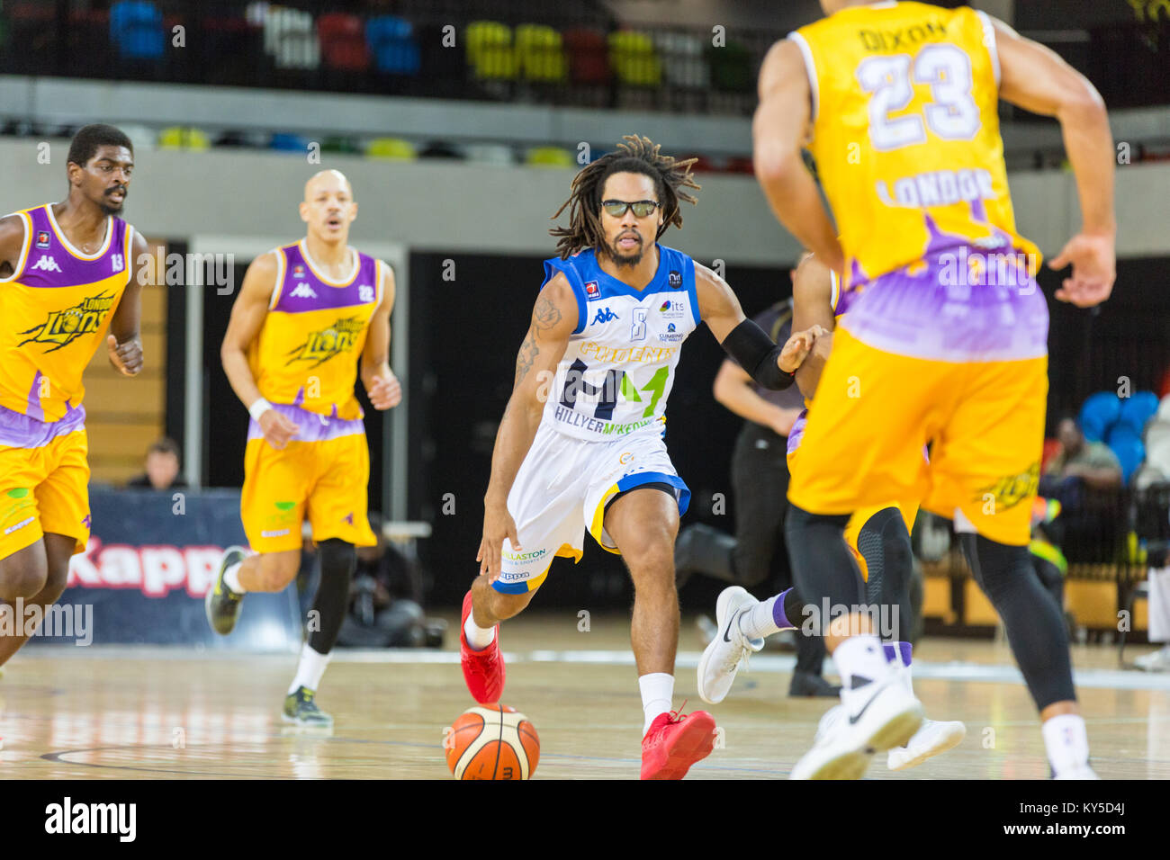 Copper Box Arena, London, 12th Jan 2018. Cheshire's Devan Bailey (8 ...