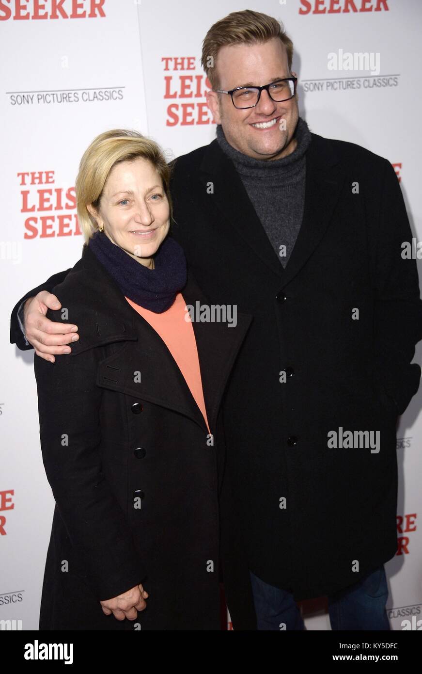 New York, NY, USA. 11th Jan, 2018. Edie Falco, Stephen Wallem at ...