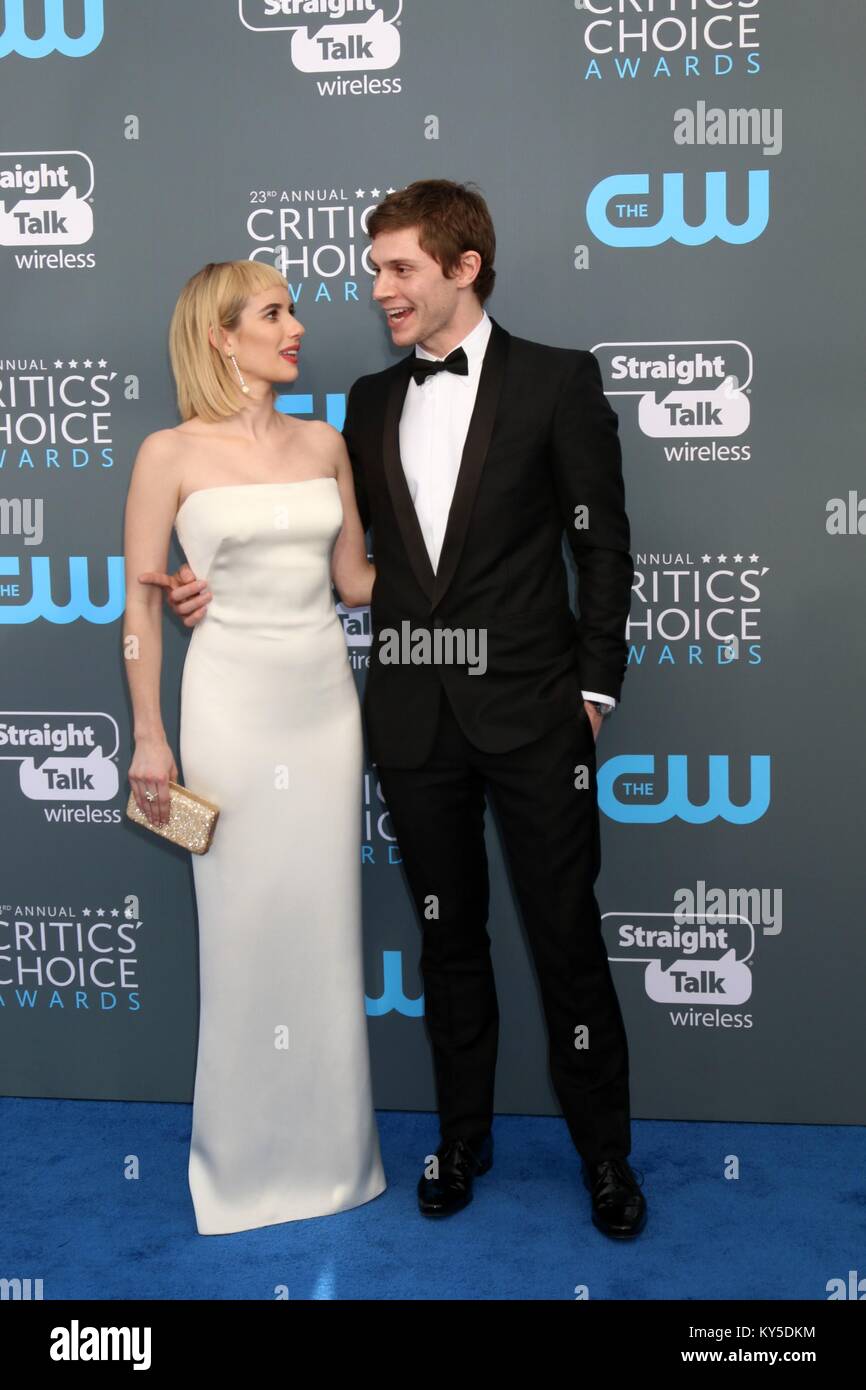 Santa Monica, CA. 11th Jan, 2018. Emma Roberts, Evan Peters at arrivals ...